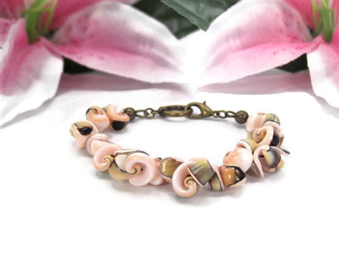 Natural Shell Bracelet - Boho Shell Bracelet - Seashell Beach Bracelet ...