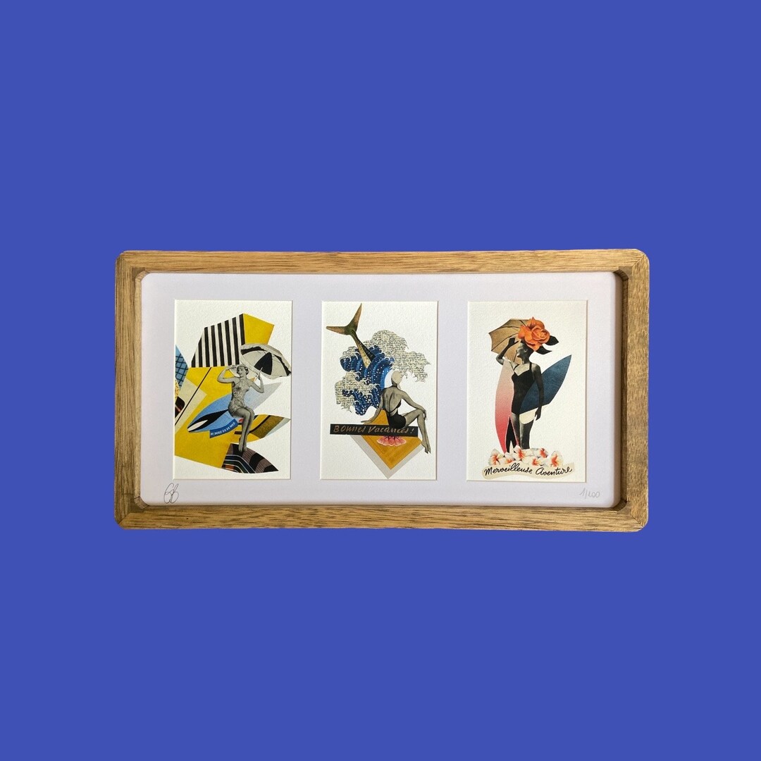 Triptych Frame holidays at the Sea - Etsy