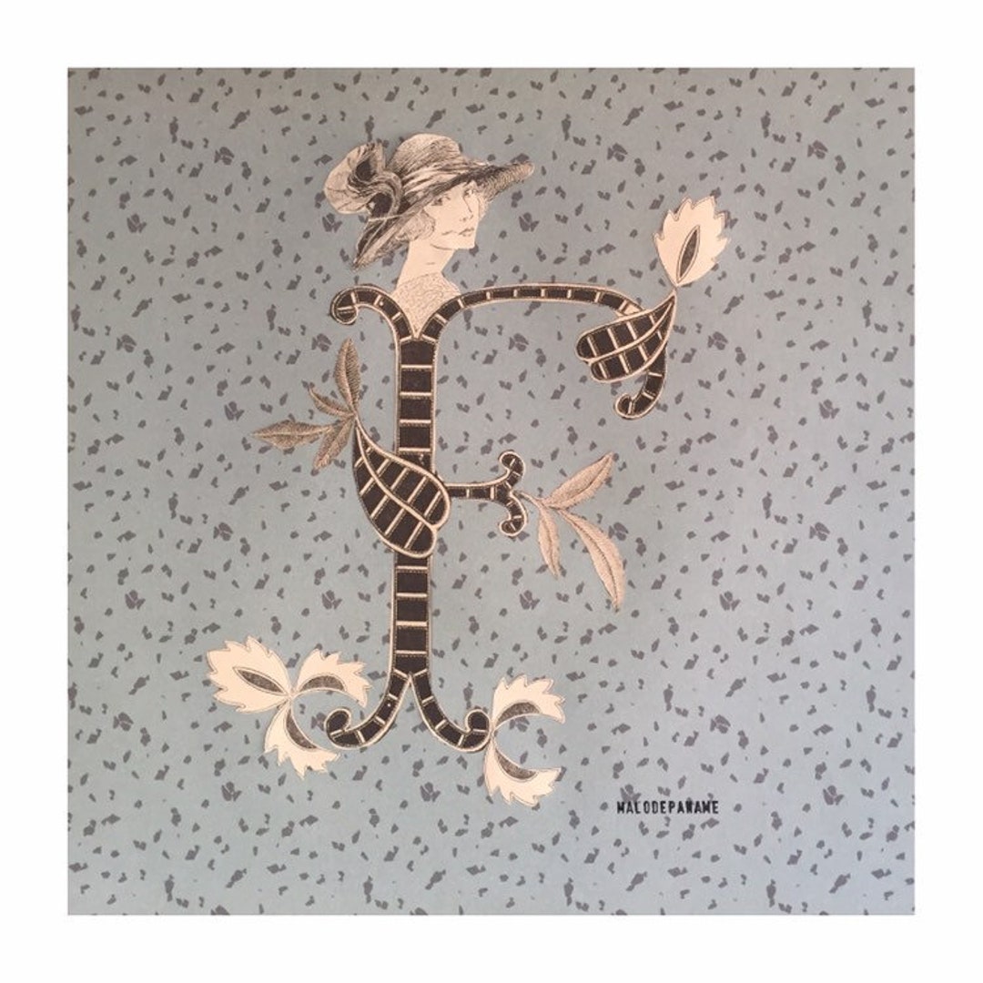 Draw Letter f Collage Creation - Etsy