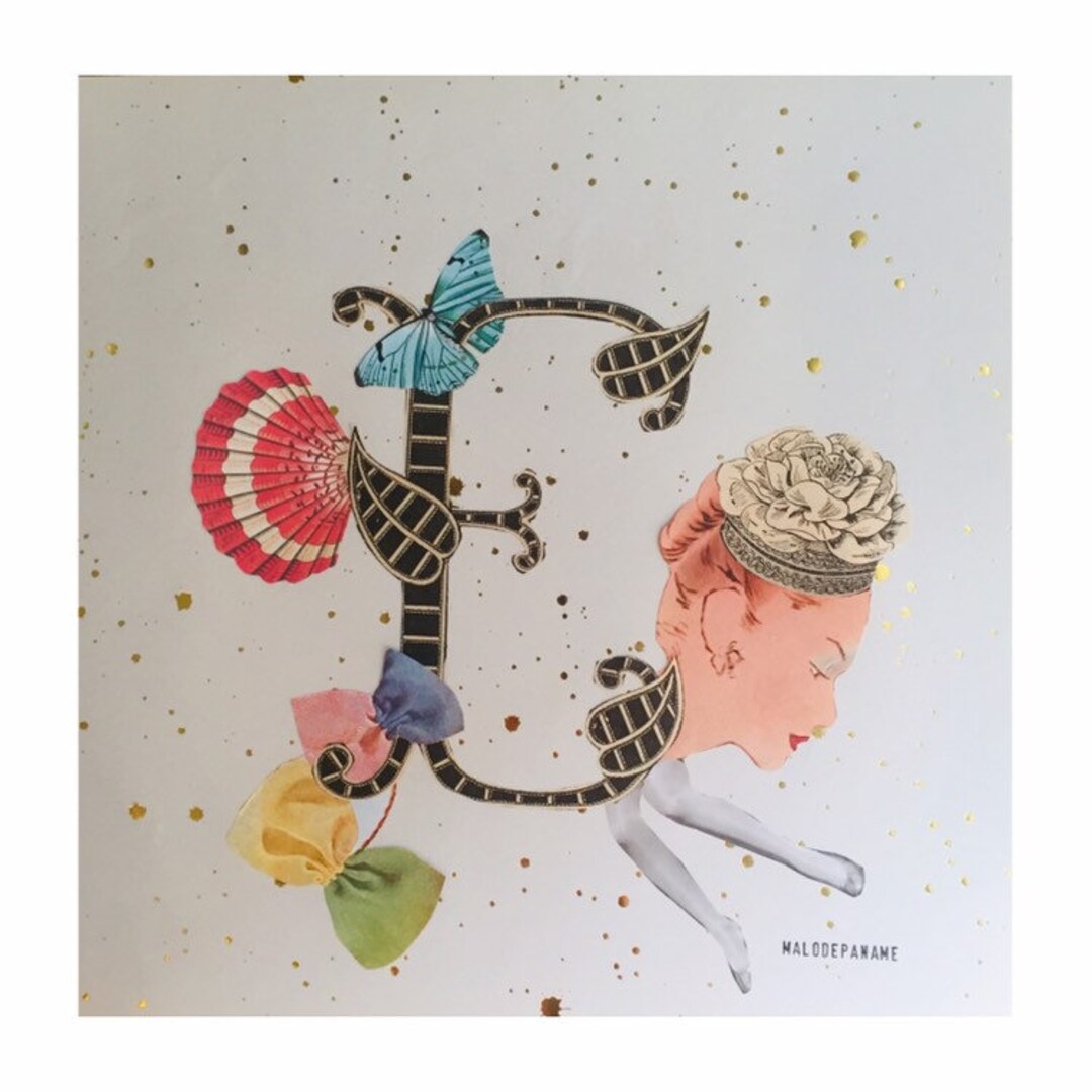 Draw Letter e Collage Creation - Etsy