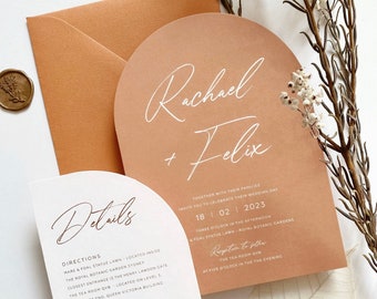 Earthy Wedding Invitations - Etsy