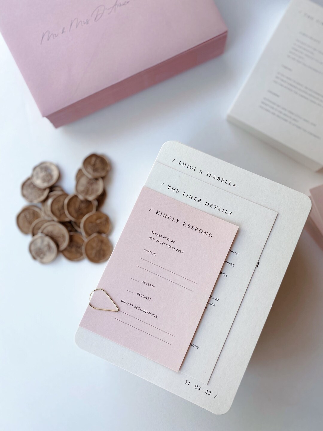 Simple and Elegant Wedding Invitation. Modern and Minimalist Wedding ...