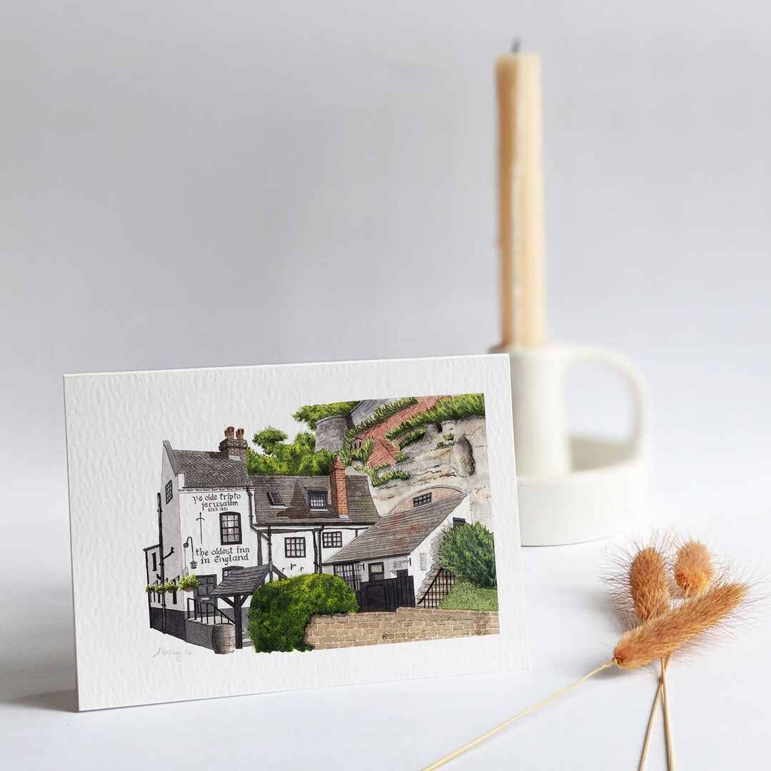 Nottingham - Ye Olde Trip to Jerusalem - Greeting Card With Envelope ...