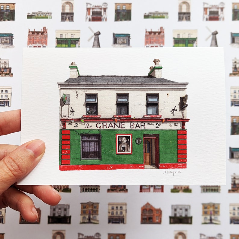 Galway - the Crane Bar - Greeting Card With Envelope - Ireland ...