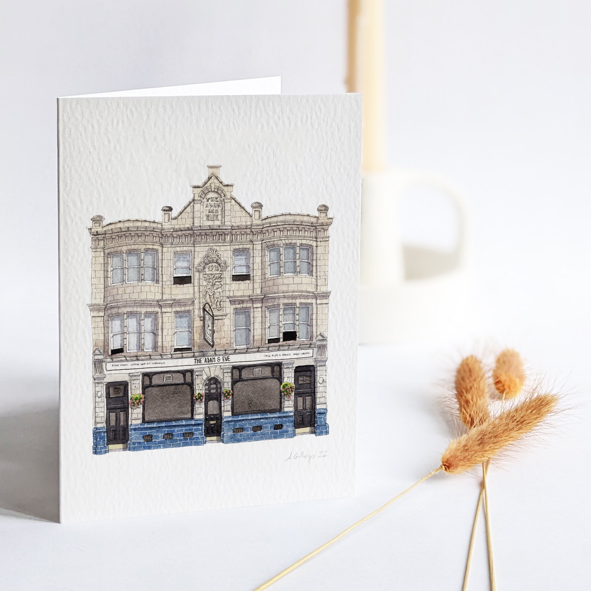 Hackney - Adam and Eve Pub - Greeting Card With Envelope - Homerton ...