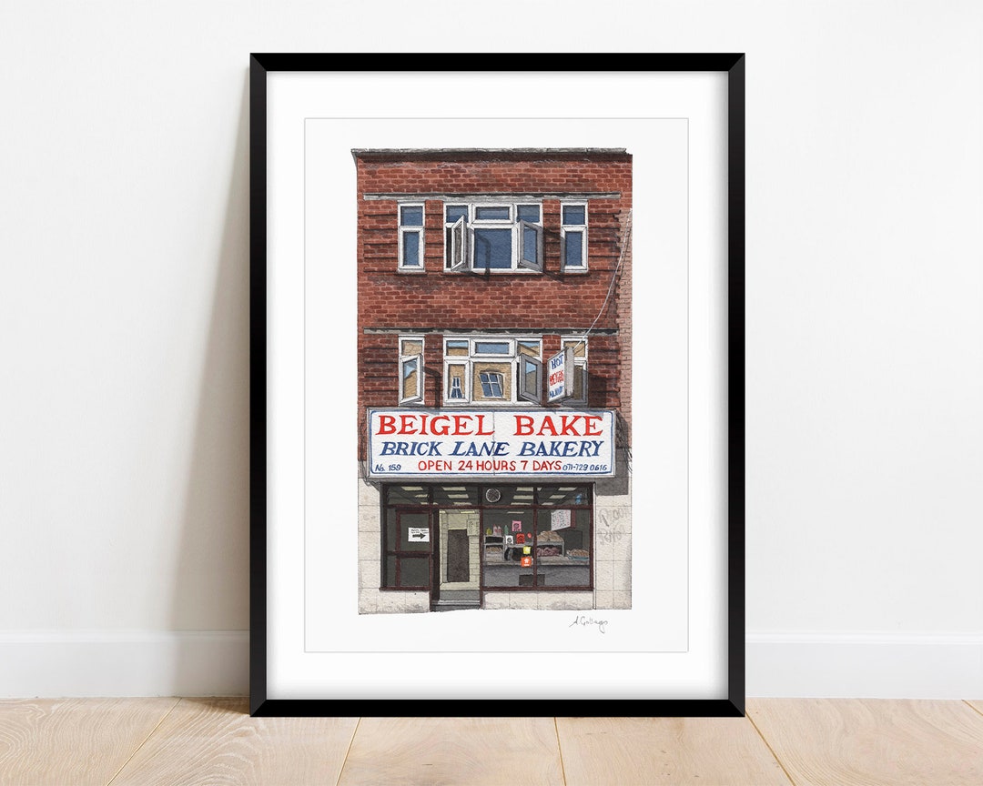 Brick Lane Beigel Bake A5 or A4 Giclée Print unframed Shoreditch London ...
