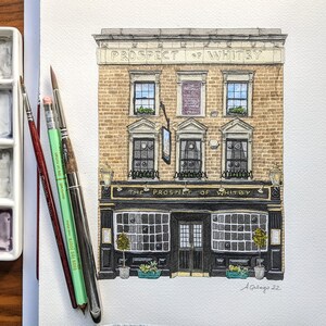 Wapping Prospect of Whitby A5 or A4 Giclée Print unframed Riverside ...