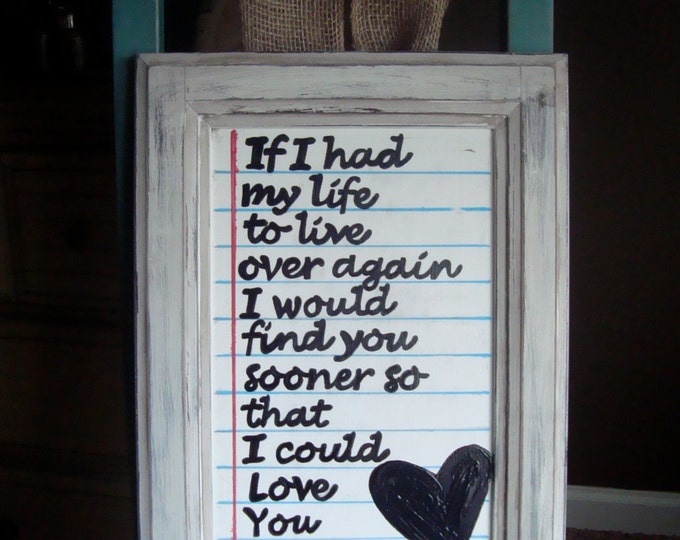 Wood Sign Made to Look Like Paper With Quote Hand Painted - Etsy