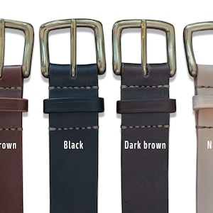 Belt Hand Stitched Solid Brass Buckle 40mm 1.57 - Etsy