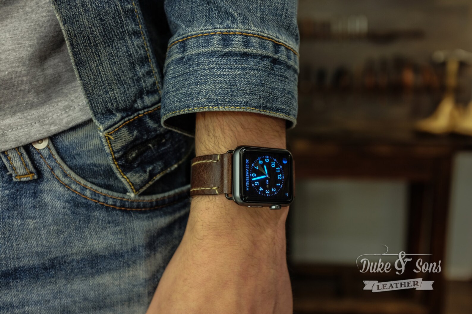 Apple Watch Strap Handstitched Leather - Etsy