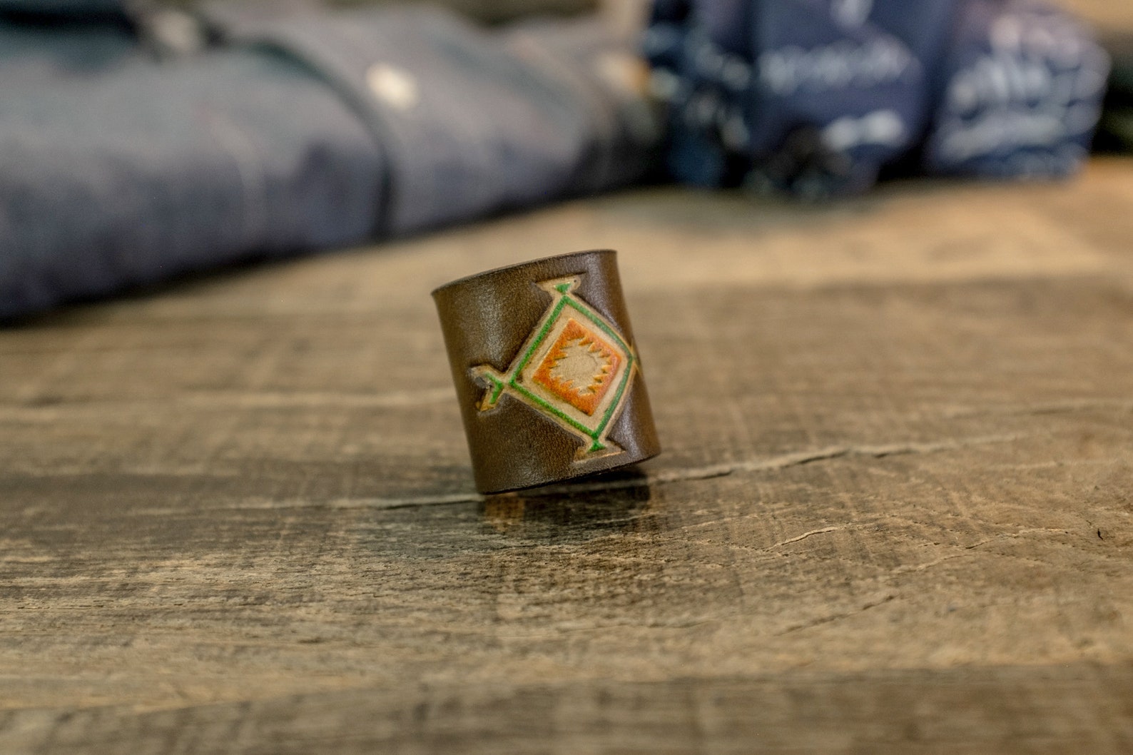 Woggle, Bandana, Native Series 2 in Brown Leather / Neckerchief Slide ...