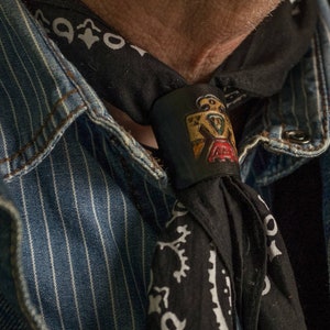 Leather Bandana Woggle / Neckerchief Slide - Etsy