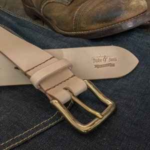 Belt Hand Stitched Solid Brass Buckle 40mm 1.57 - Etsy