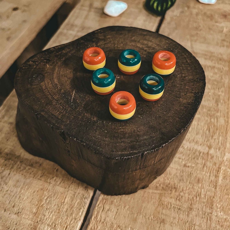 6 Rasta Dreadlock Beads 6mm Dreads Hair Craft Accessories - Etsy