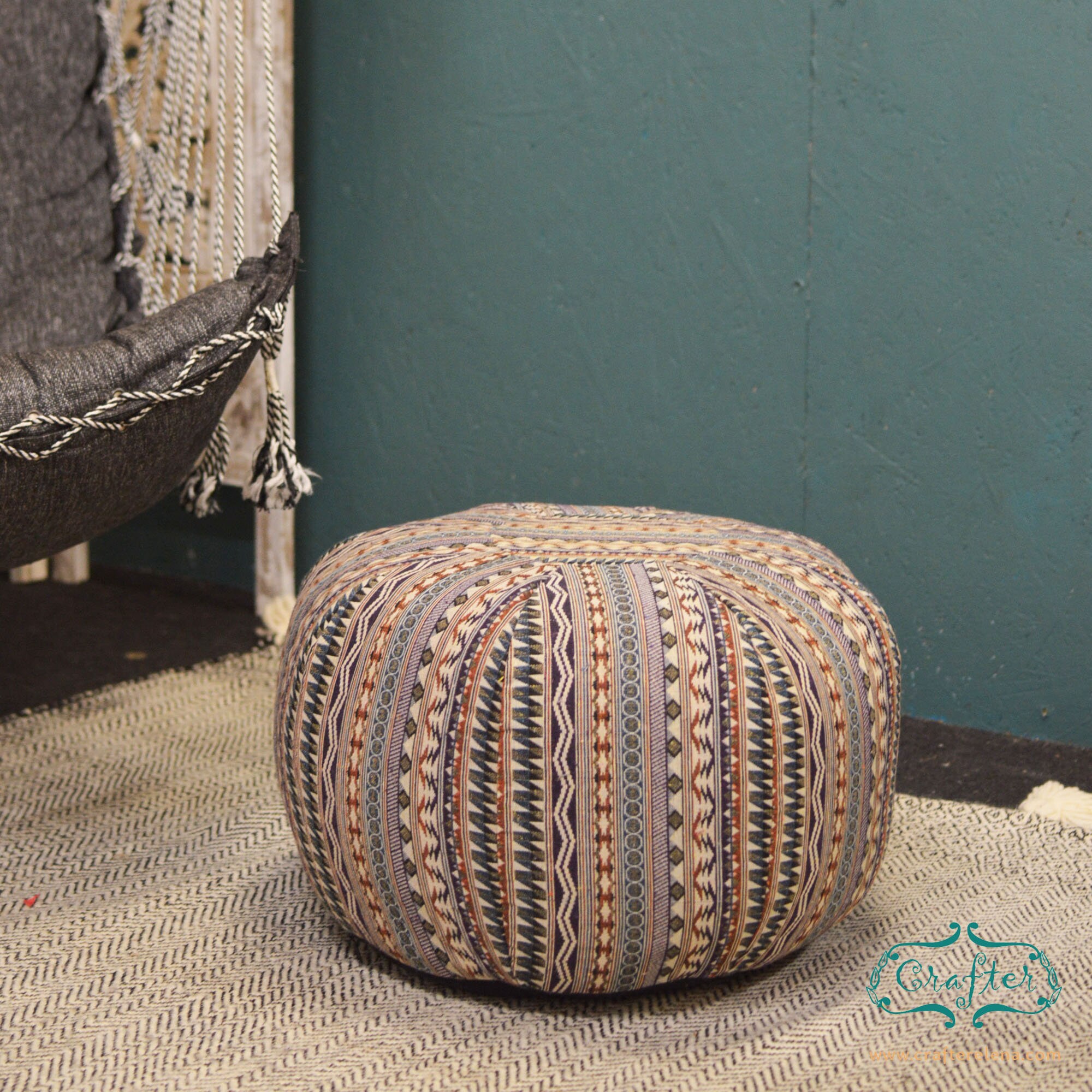 Ethnic Boho Pouf Footstool | Etsy