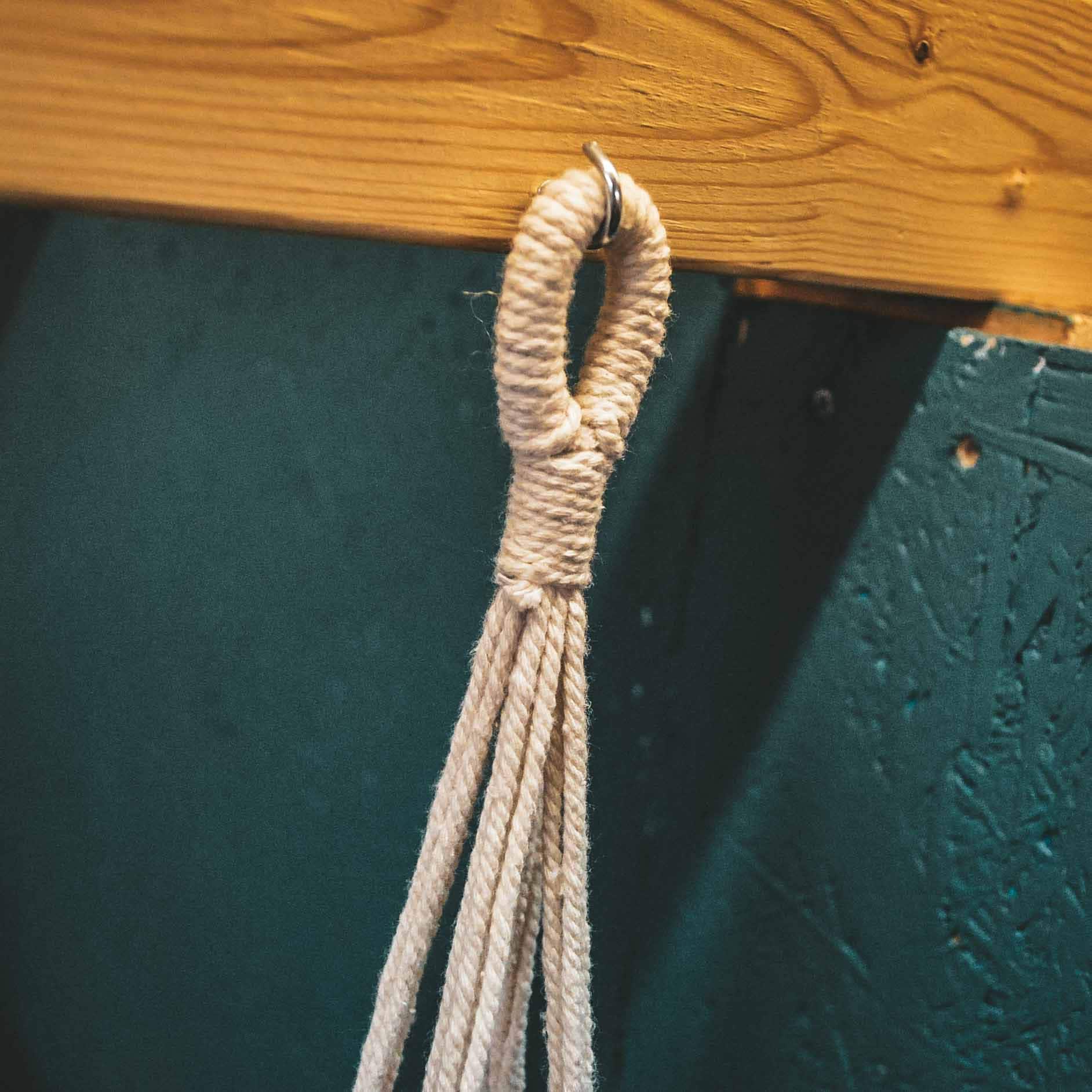 Macrame Plant Hanger White Single or Double Tier Eco Organic | Etsy