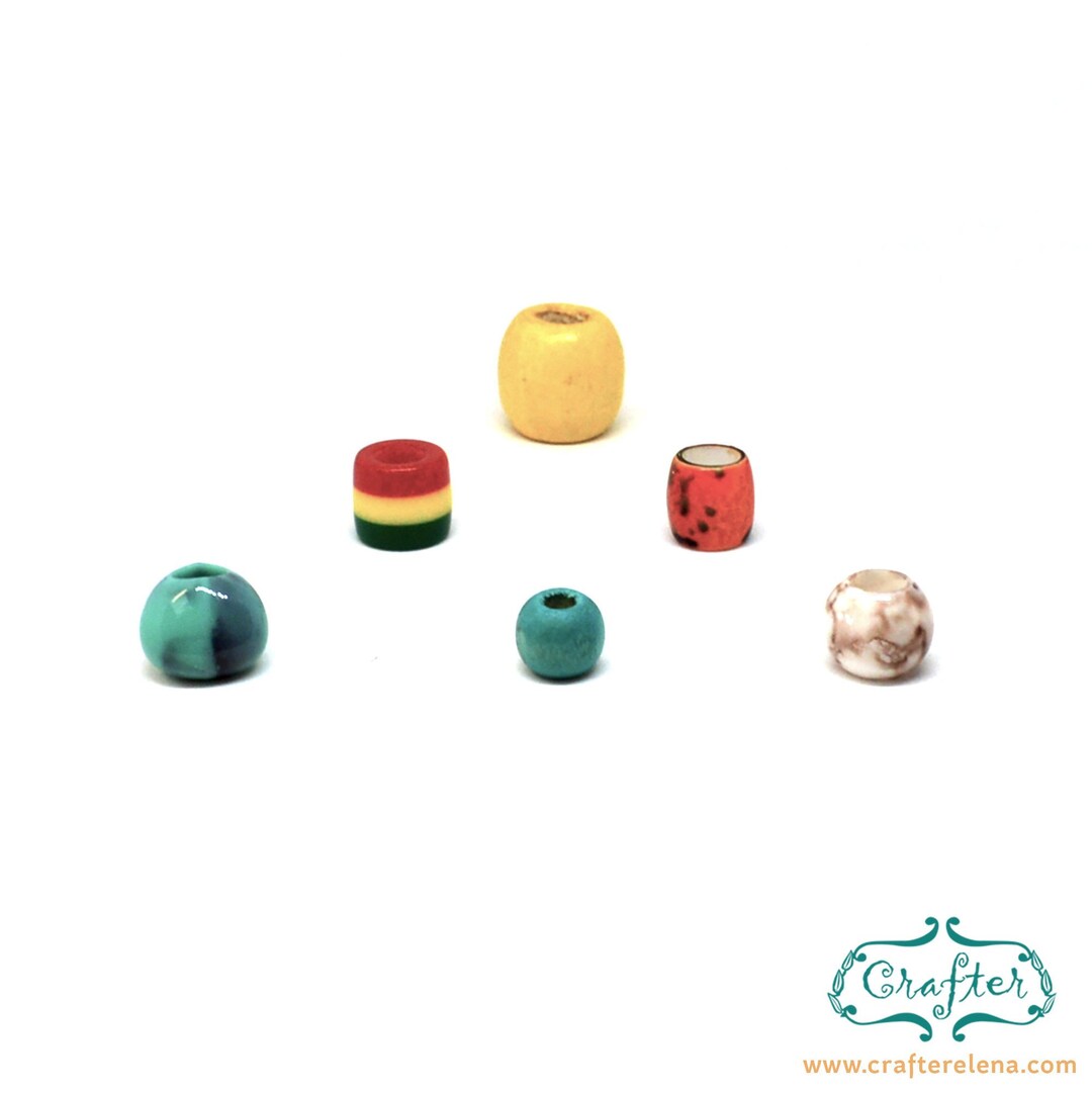 6 Piece Colorful Set Dreadlock Beads Dreads Hair Craft Accessories - Etsy