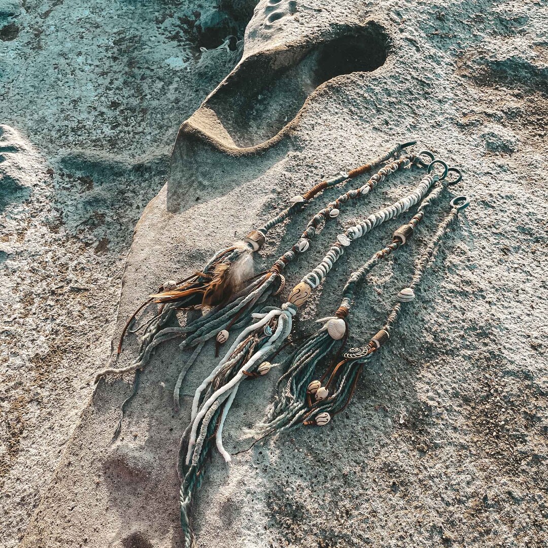 Waves Dreadlock Hair Wrap Dread Wrap Braid Colourful Bohemian Festival ...