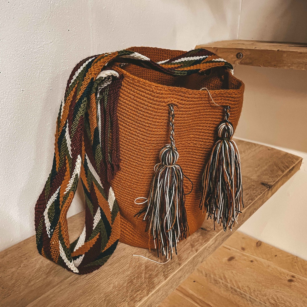 Mochila Bag Wayuu Tribe Colombia Army Green, Wine Red, Orange Boho ...