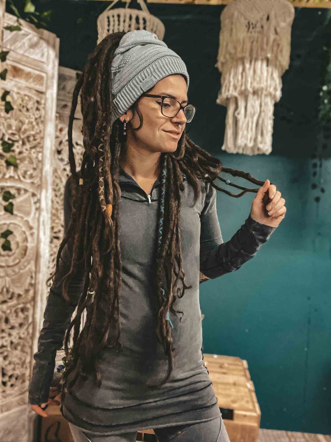 Dreadlock Bandana Beanie Triangle Dread Hat Woollie - Etsy