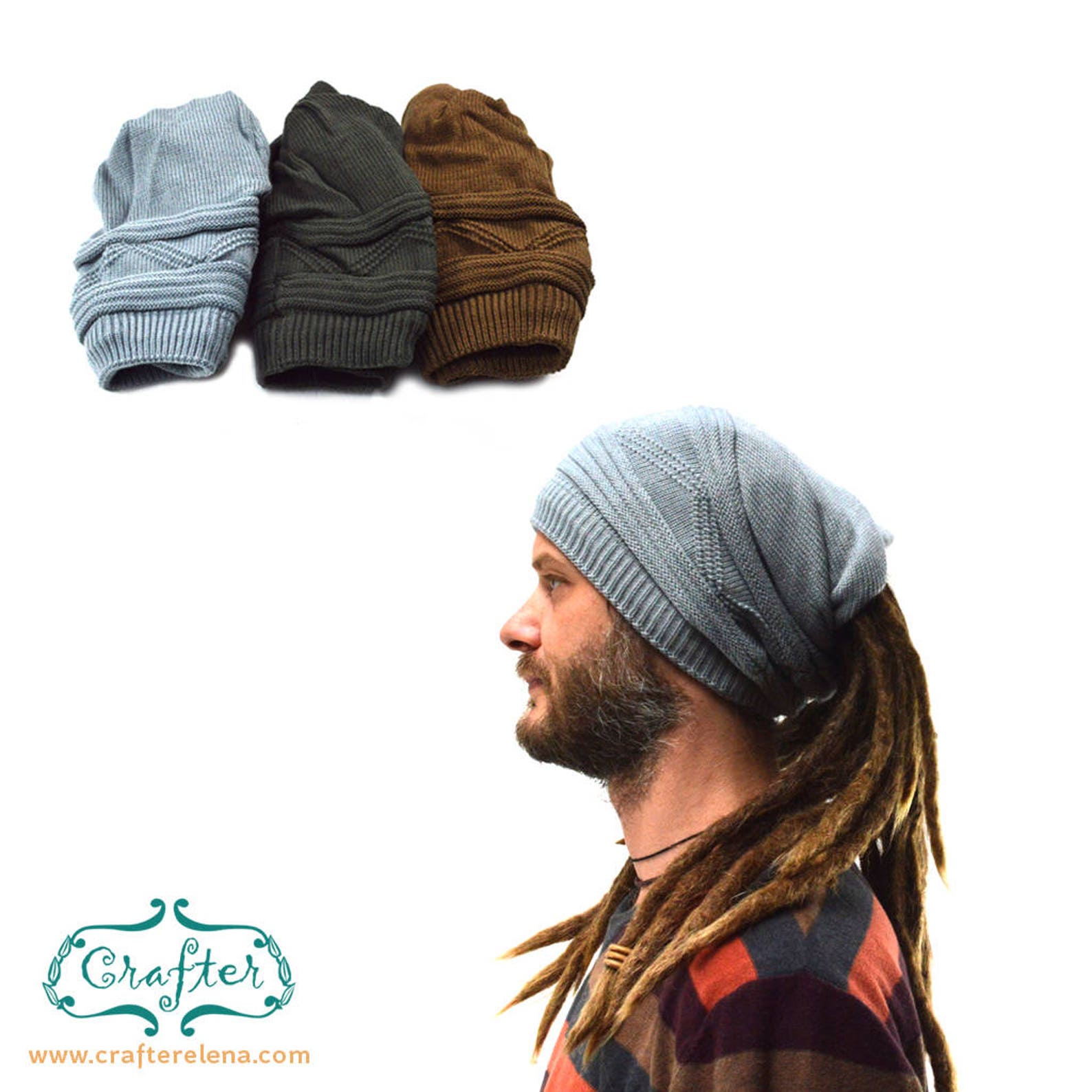 Dreadlock Bandana Beanie Triangle Dread Hat Woollie - Etsy