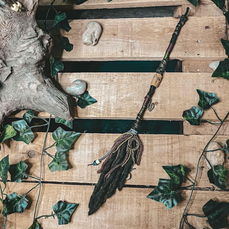 Botanical Dreadlock Wrap: Bohemian Braid Hair Accessory With Feathers ...