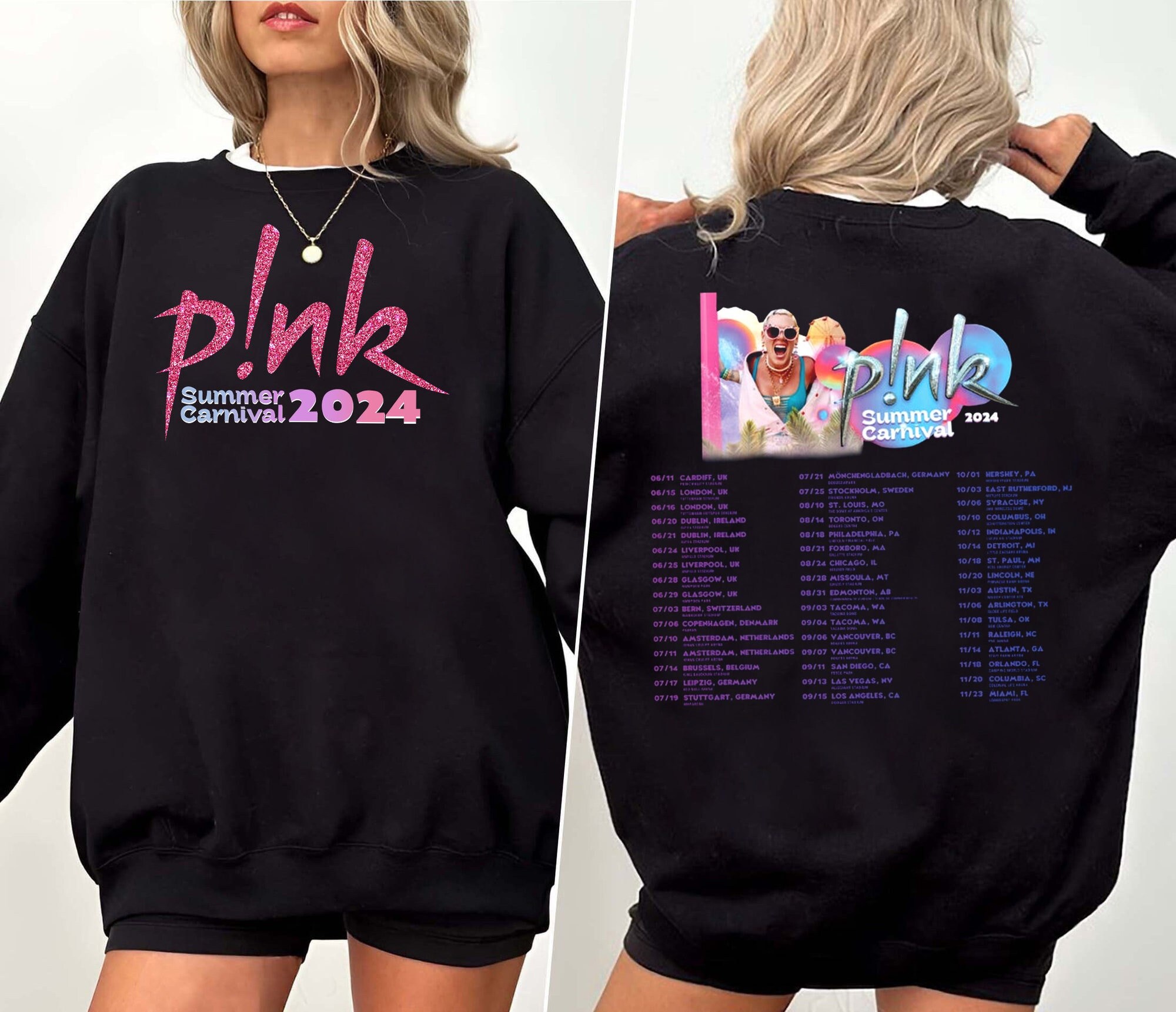 P!nk Summer Carnival 2024, Trustfall Album Tee, Pink Singer Tour, Music ...