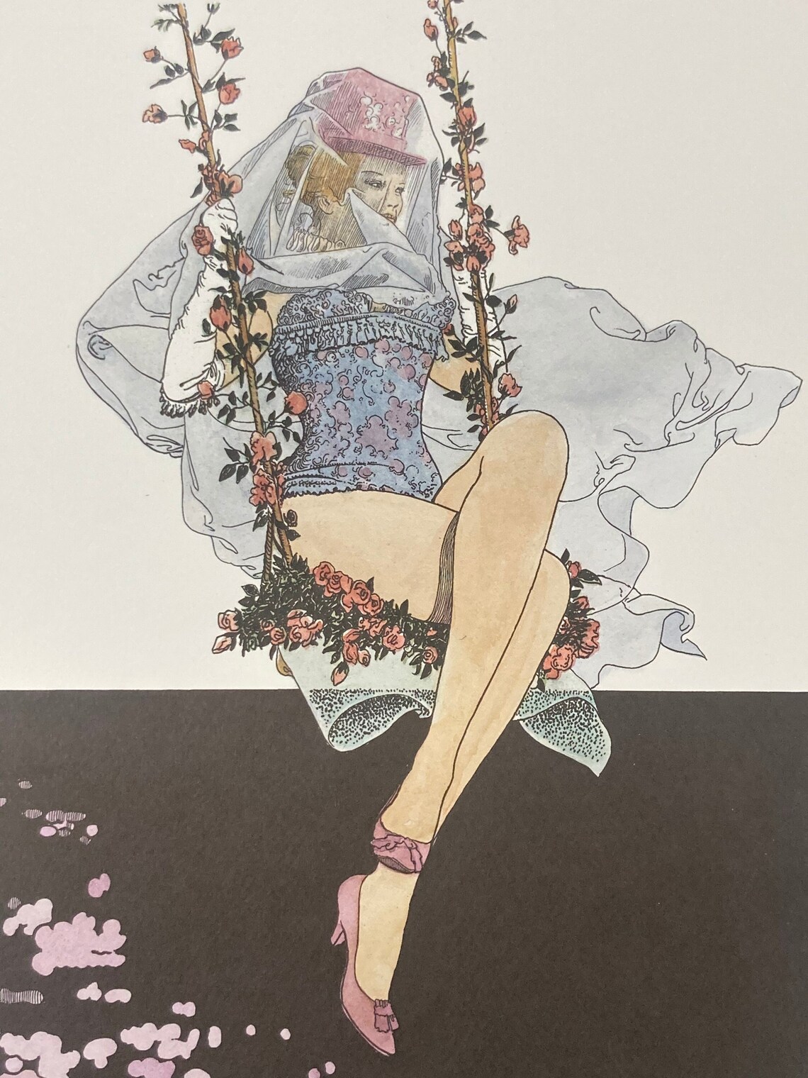 Rose Swing Signed Print by Milo Manara - Etsy