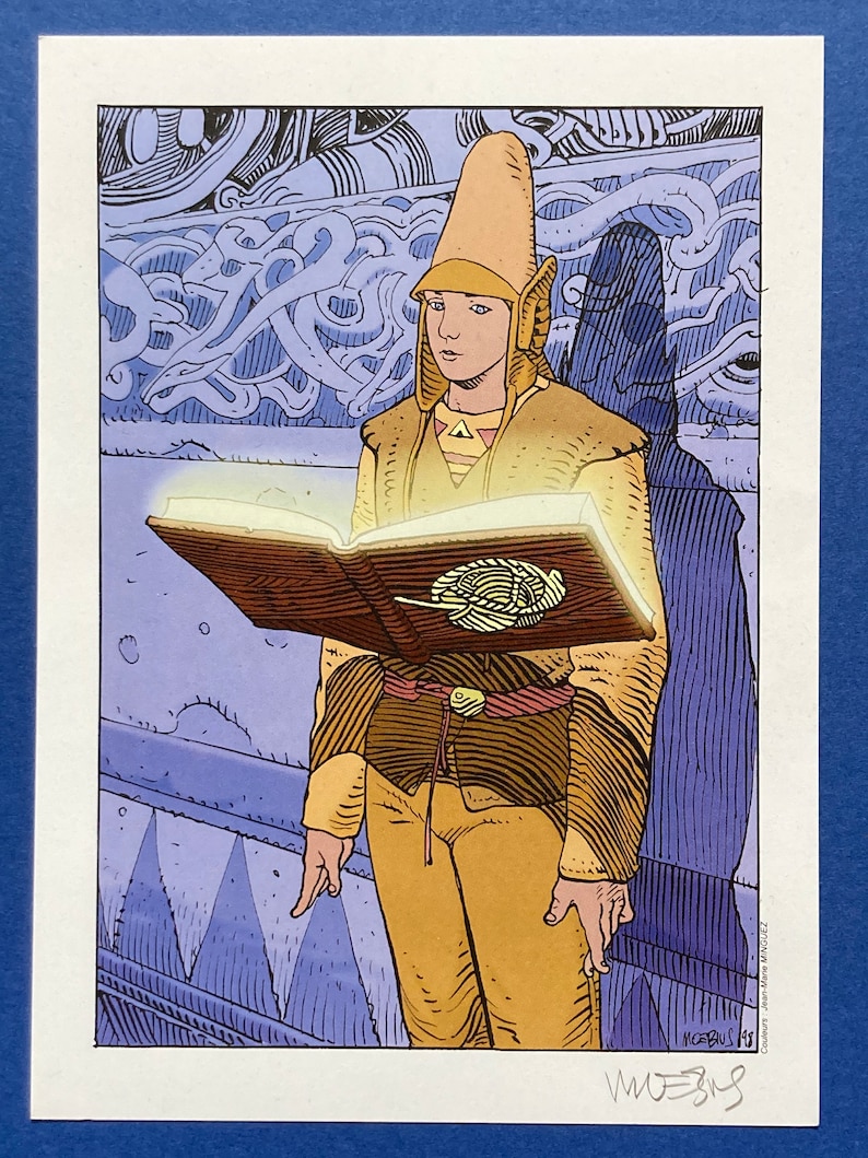 Signed Moebius Lithograph- the Magic Book - Etsy