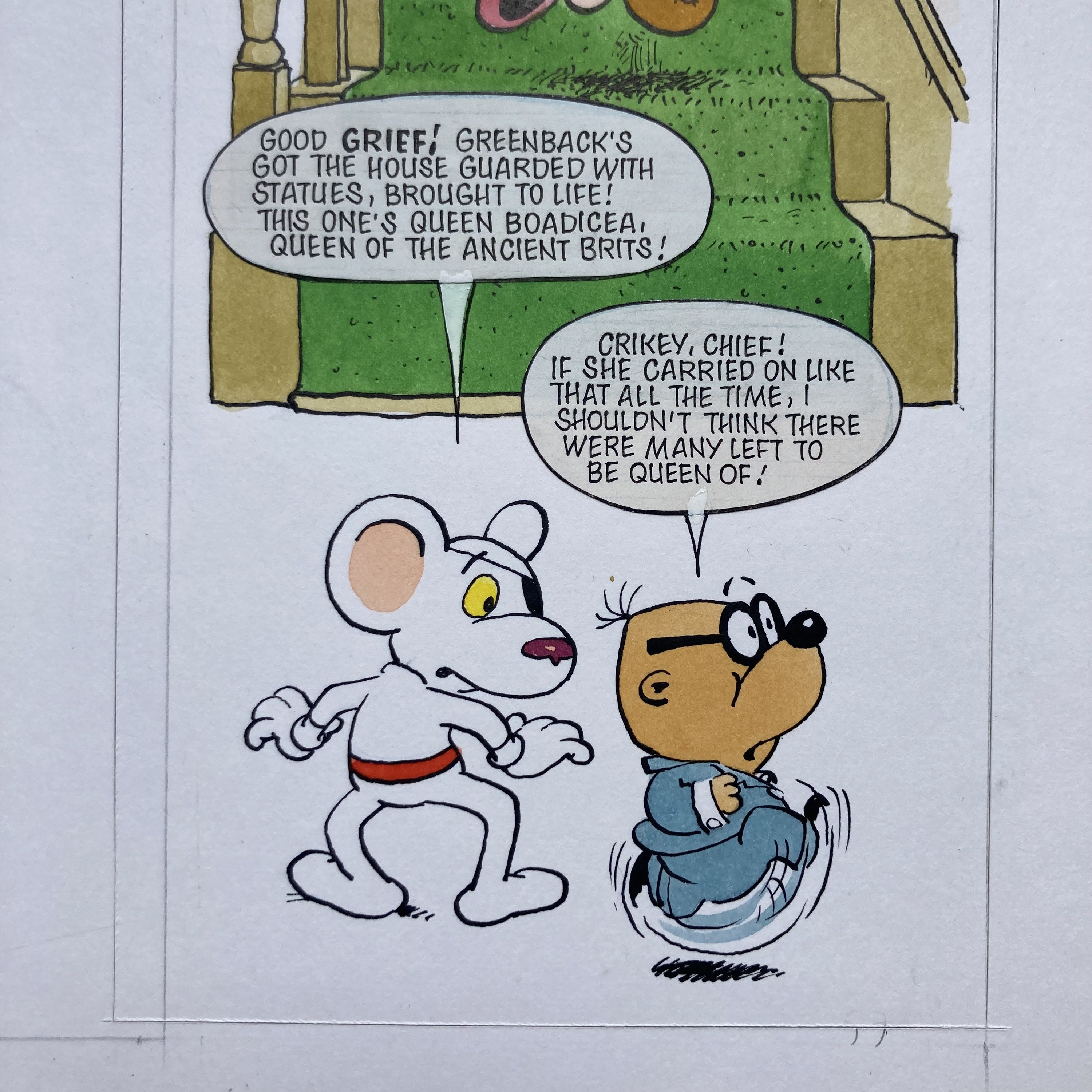 Danger Mouse & Boadicea - Original Comic Art Painting Attributed to ...