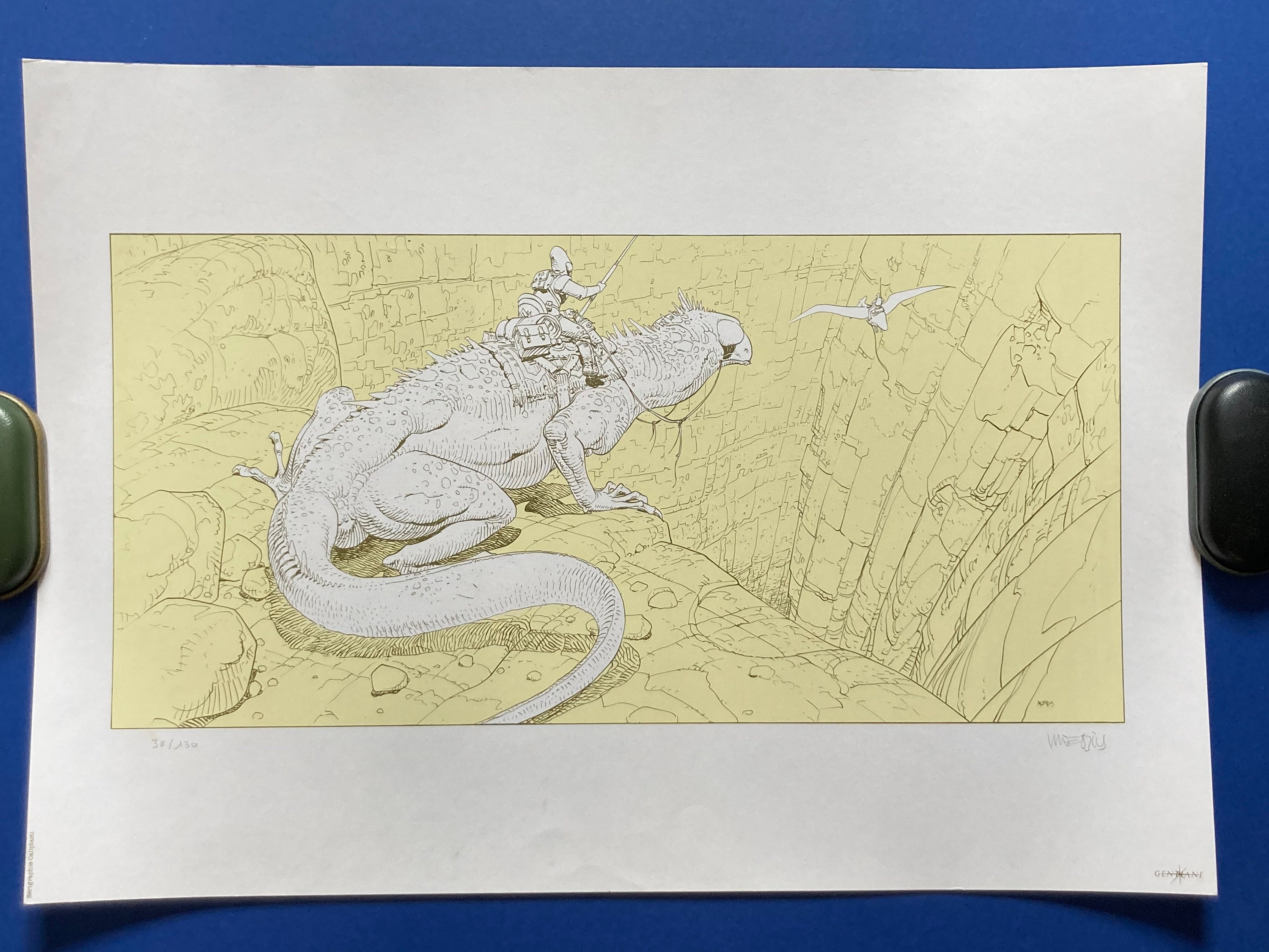 Original Signed Moebius Screenprint the Lizard - Etsy