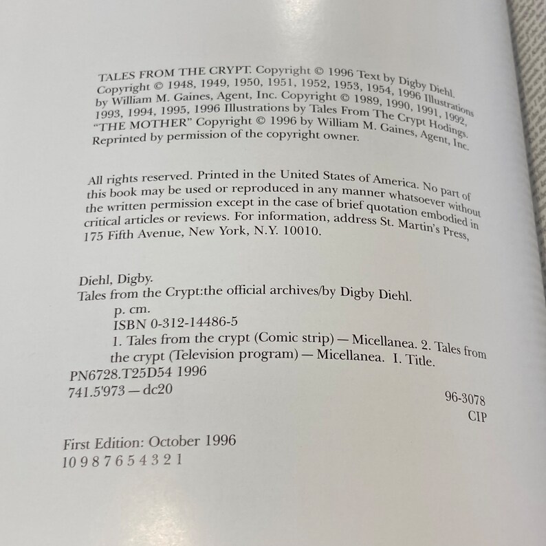 Signed Tales of the Crypt , the Official Archives ‘bleached Bones ...