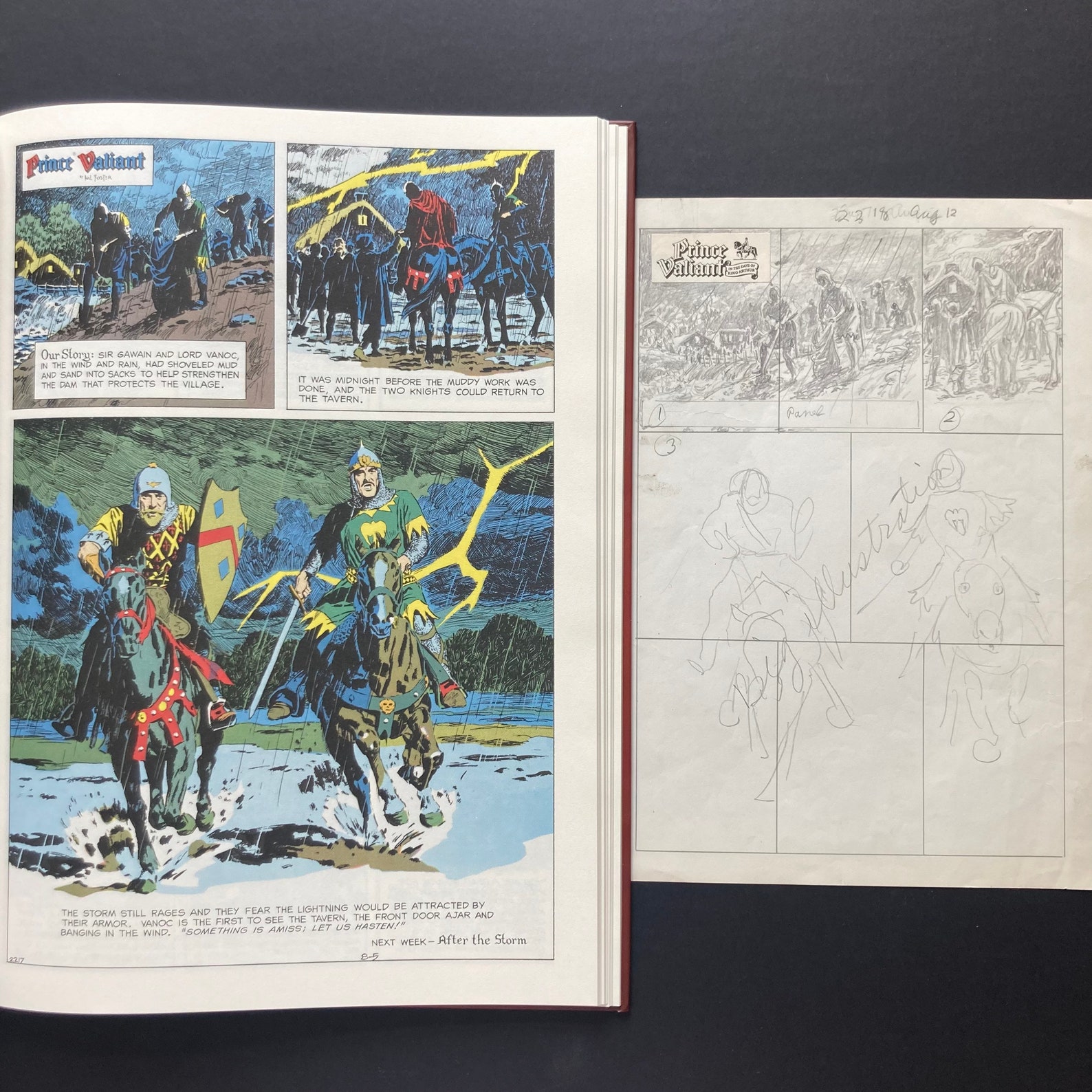 Hal Foster Prince Valiant - Original Pencil Drawing for Page #2218 ...