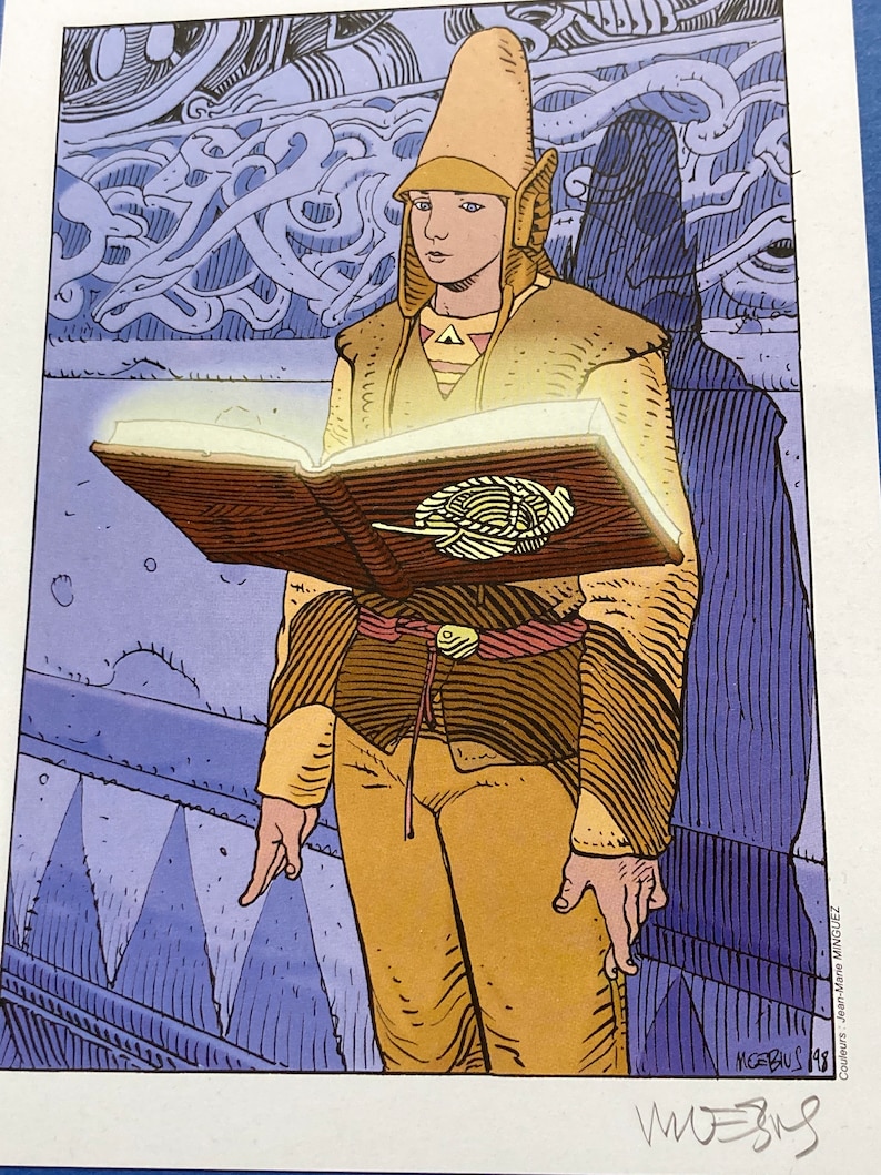 Signed Moebius Lithograph- the Magic Book - Etsy