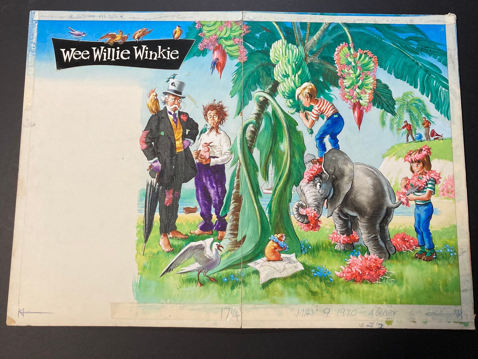 Wee Willie Winkie Original 1970s Comic Painting by John Worsley- Dr ...
