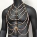 Men Body Chain Gold Ring Body Harness Burning Man Festival Outlook Male ...