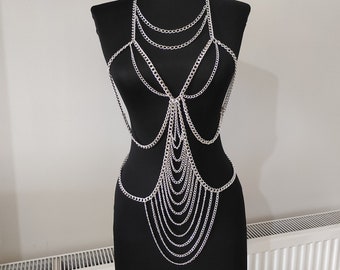 Gold Body Chain Festival Jewelry Rave Outfit Burning Man | Etsy