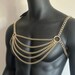 Black Gold Silver Bra Chain Festival Bra Bra Top Body Chain Rave Outfit ...