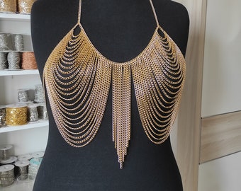 Gold Bra Chain - Etsy