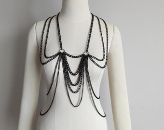 Black Shoulder Chain - Etsy