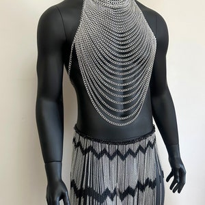 Men Body Chain Black/ Silver/gold Body Chain Harness Burning Man ...