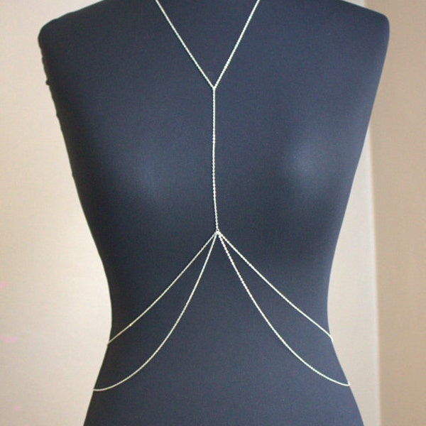 Silver Body Chain - Etsy