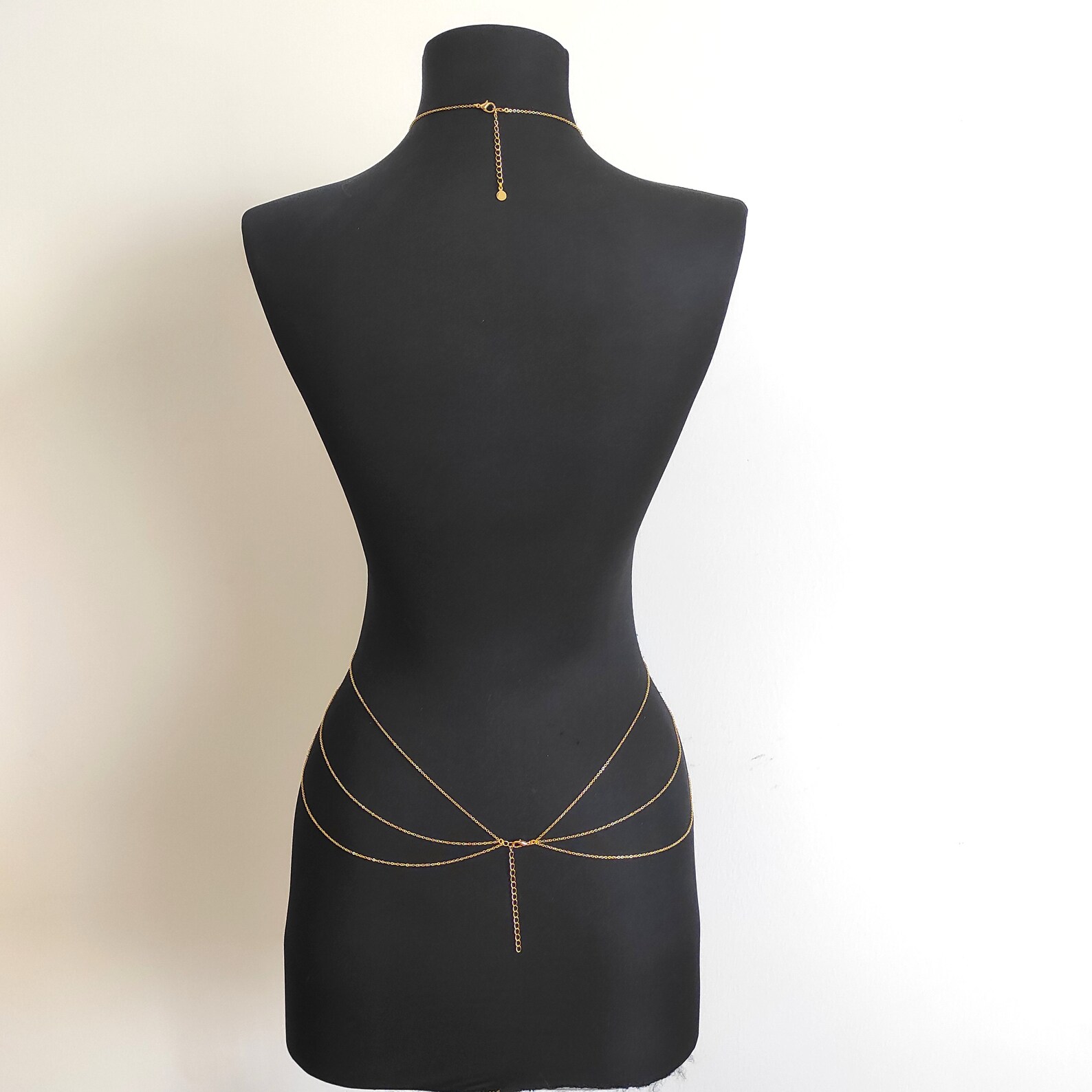 3 Drape Gold Body Chainbody Jewelry Beach Jewelrynight | Etsy