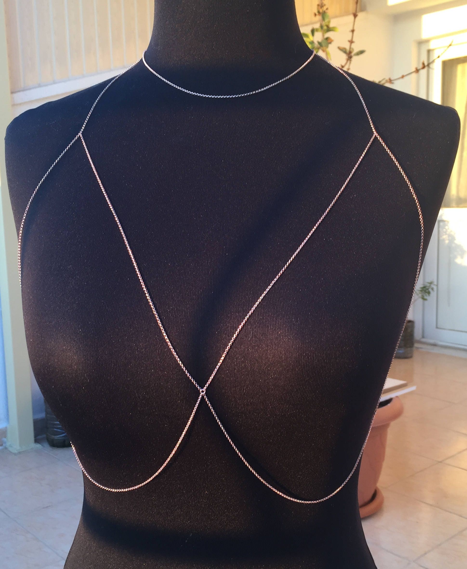 Bra Chain Bralette Body Chain Body Jewelry Beach - Etsy