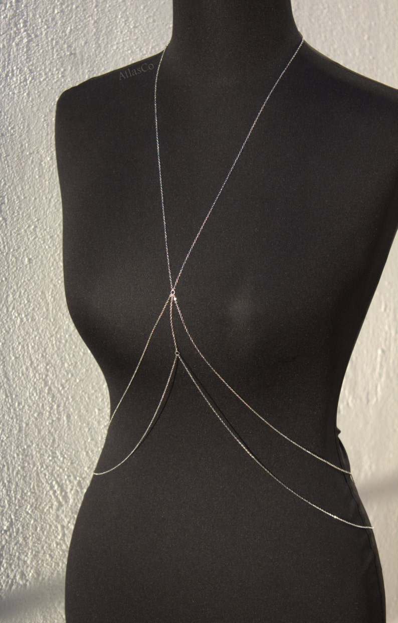 Arizona Sterling Silver Body Chain Gold Body Jewelry Boho | Etsy