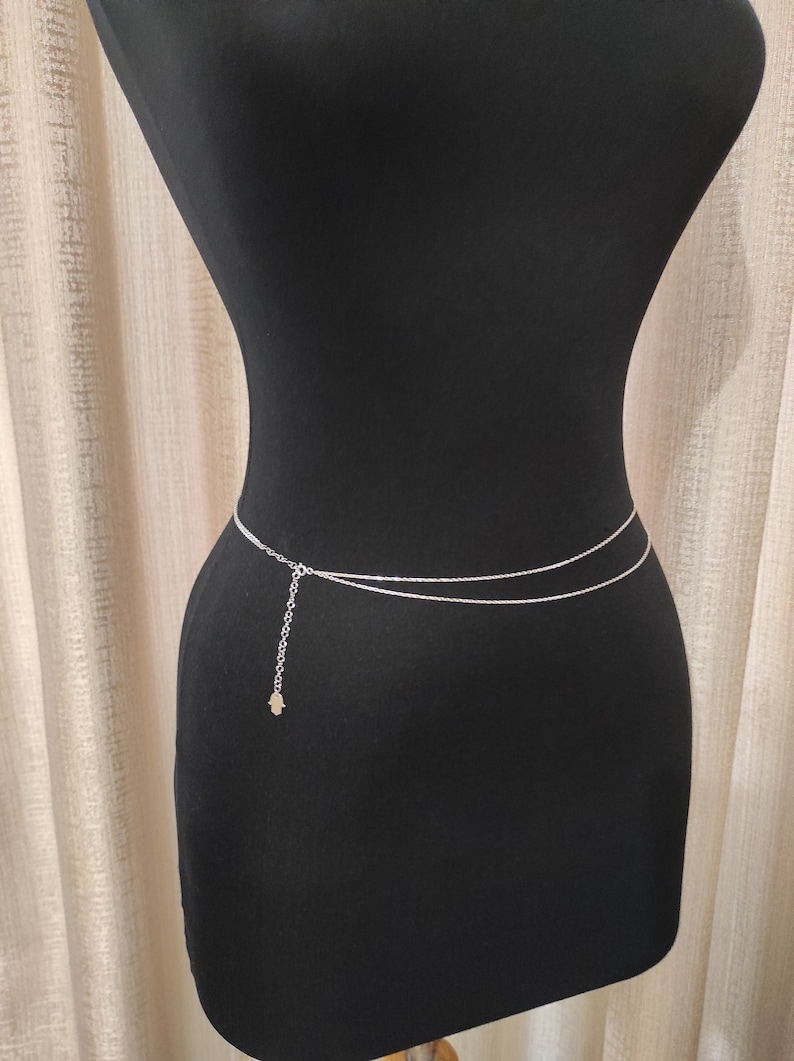925 Sterling Waist Chain Silver Belly Chain Gold Body Etsy