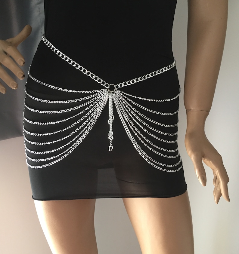 Drapes Waist Necklace Silver Belly Chain body Jewelry Sexy - Etsy
