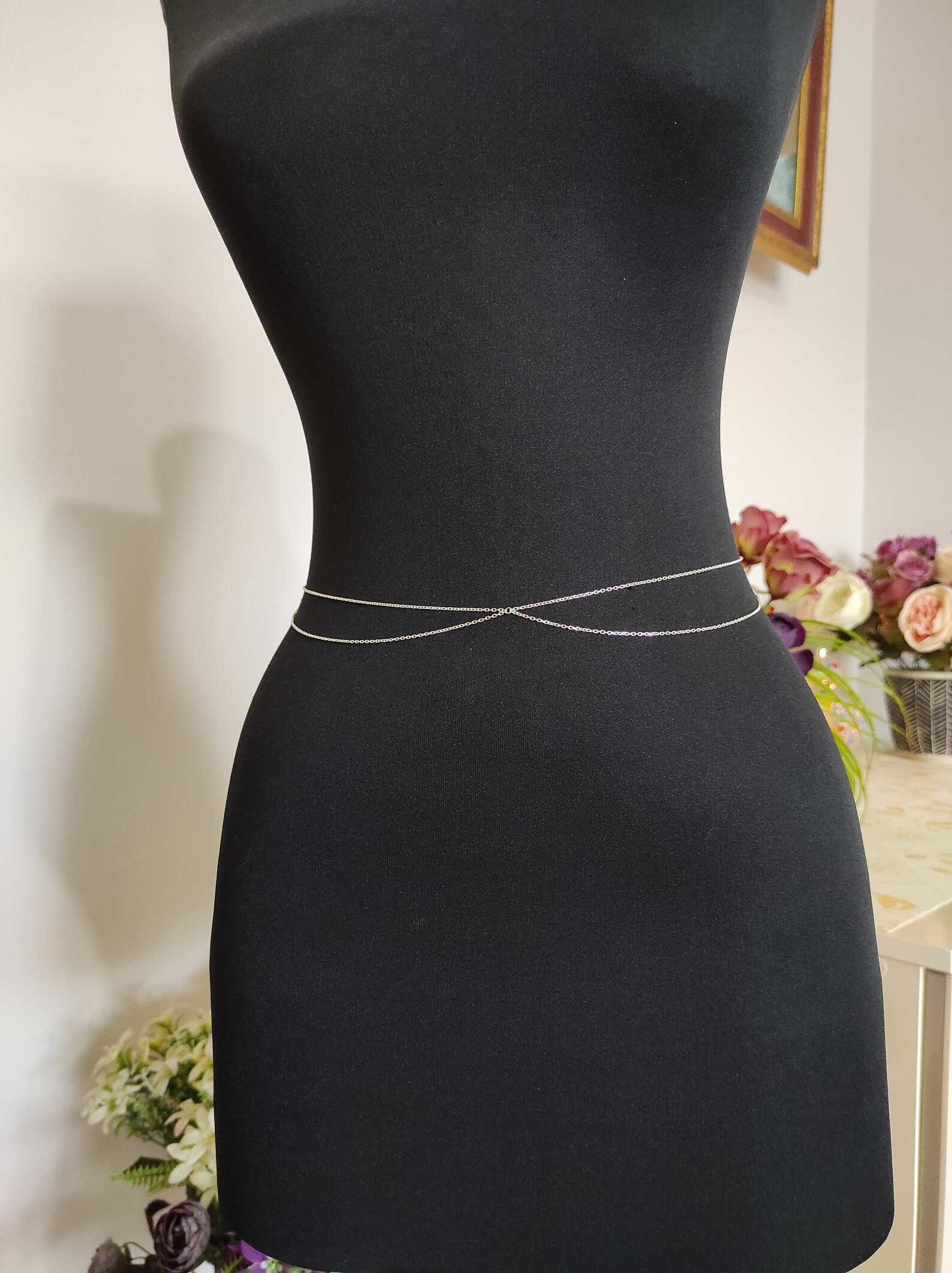 925 Layered Waist Chain Danty Silver Belly Accessories Belt | Etsy