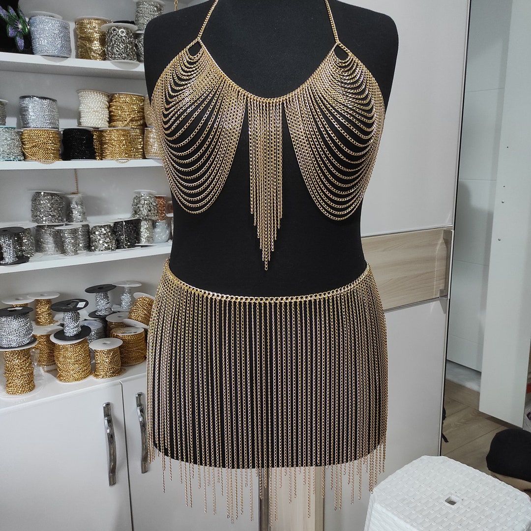 For Chubby Chain Set Oversize Chain Dress Mini Skirt chain - Etsy