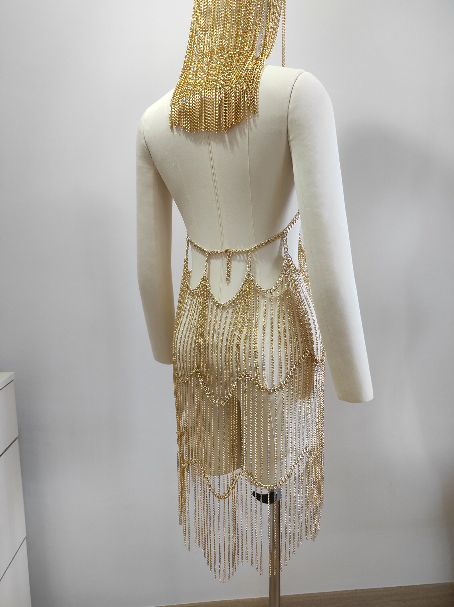 Gold Dress Chain Festival Jewelry Body Chain Dancer - Etsy
